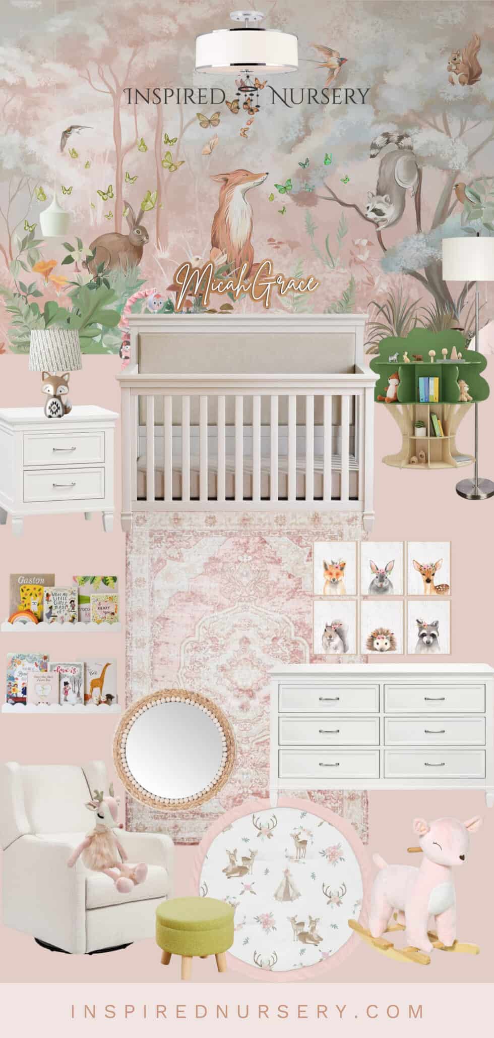 Creating the Perfect Pink Mauve Woodland Forest Nursery Inspired Nursery